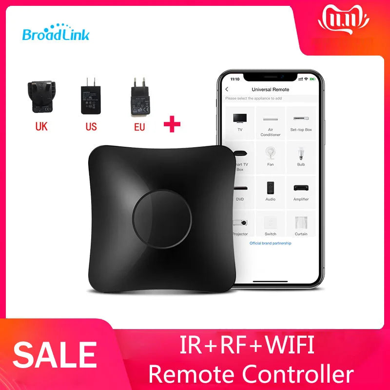 Broadlink RM4 Pro Universele Smart Remote – WiFi + IR + RF Schakelaar, – CongoBasinGroup.com