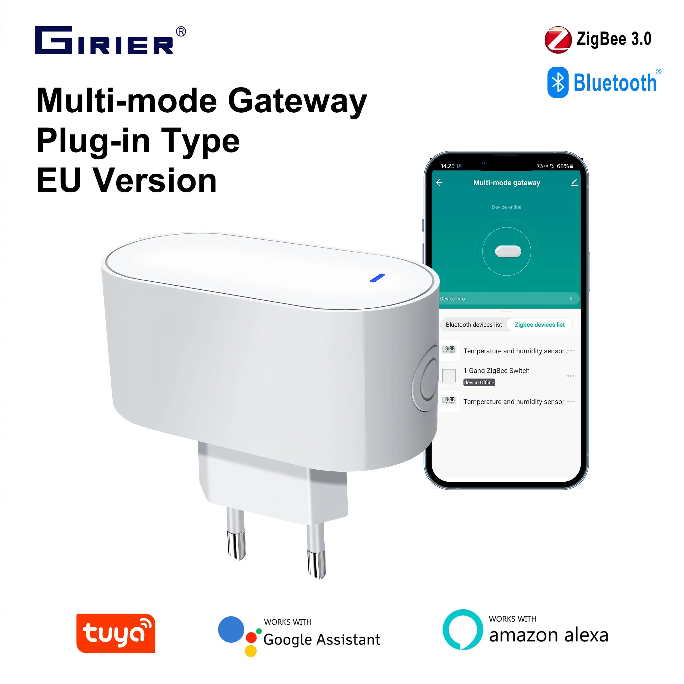 GIRIER Tuya ZigBee Gateway Hub – Plug-in Multi-Mode Bridge, Bluetooth – CongoBasinGroup.com
