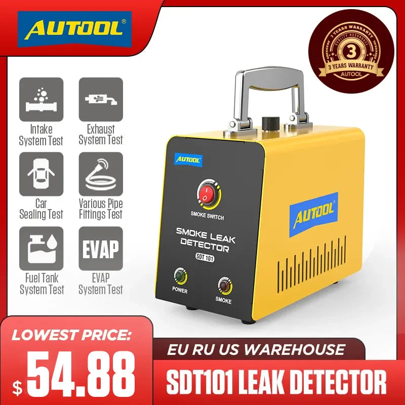 AUTOOl SDT101 12V Car Smoke Leak Detector - EVAP & Gas Leakage Locator – CongoBasinGroup.com