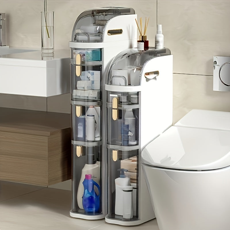 Movable Storage Rack – Multi-Functional Narrow Gap Shelf for Bathroom ...