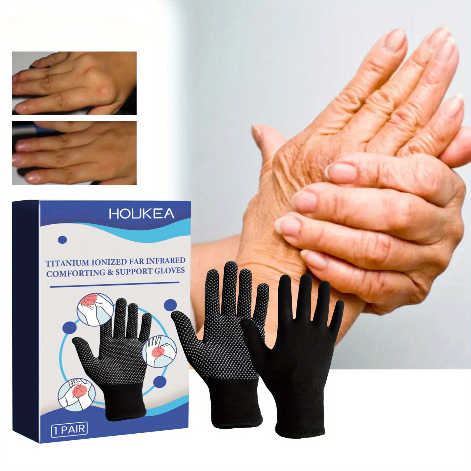 Adhesive Gloves for Thumb Joint Relief - Reduce Stiffness, Pain, and S ...