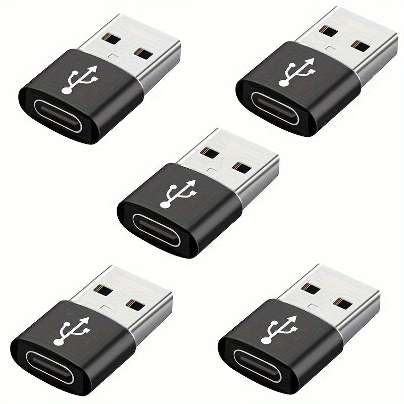 5-Piece Mini Adapter Set - USB to Type-C, Compatible with Multiple And ...