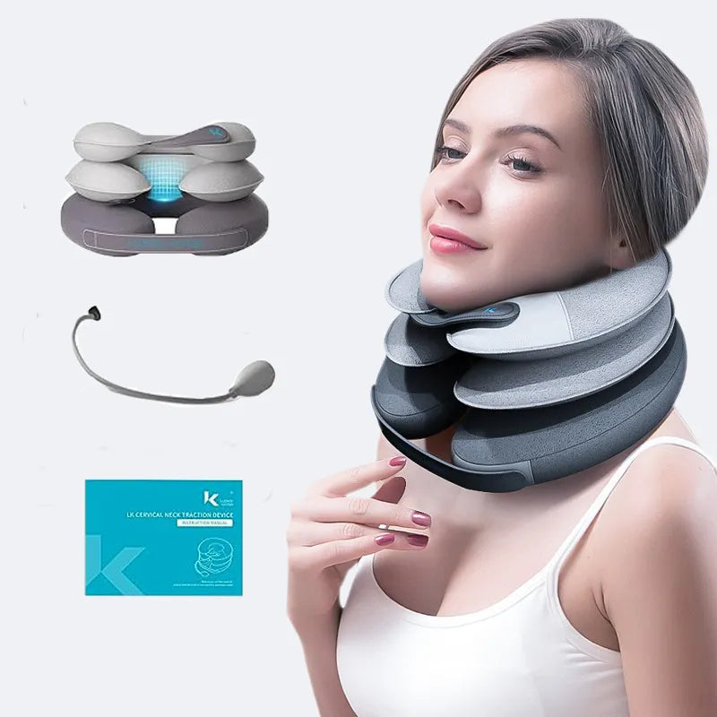 Inflatable Neck Brace with Removable Air Pump: Cervical Traction Devic ...