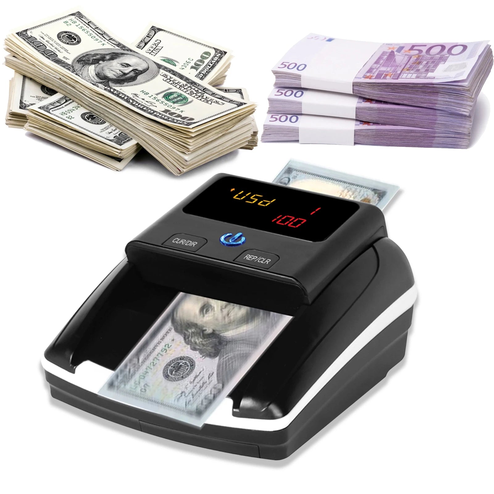 Bisofice Portable Mini Money Counter – Automatic Bill Counter with UV ...