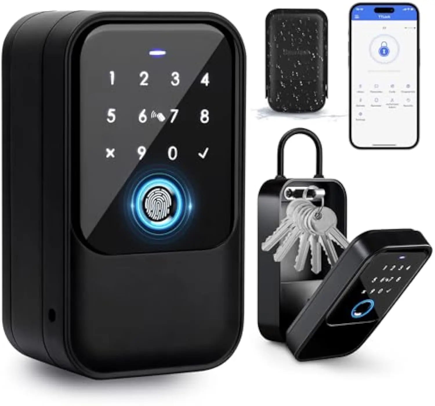 TTlock Smart Key Lock Box – Wireless Digital Code & Bluetooth Key Safe ...