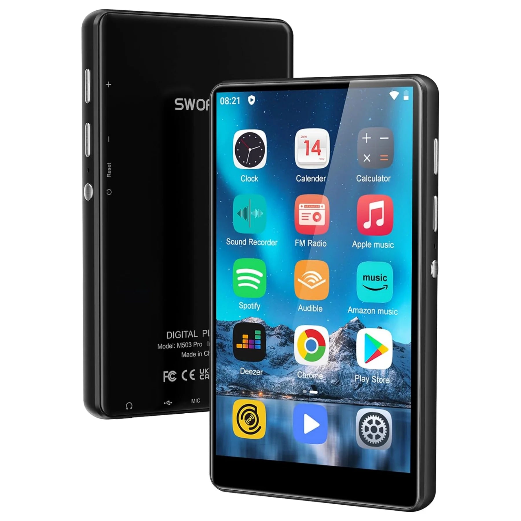 80GB MP3 Player for Android – Bluetooth & WiFi, 4.0-Inch Full Touch Sc ...