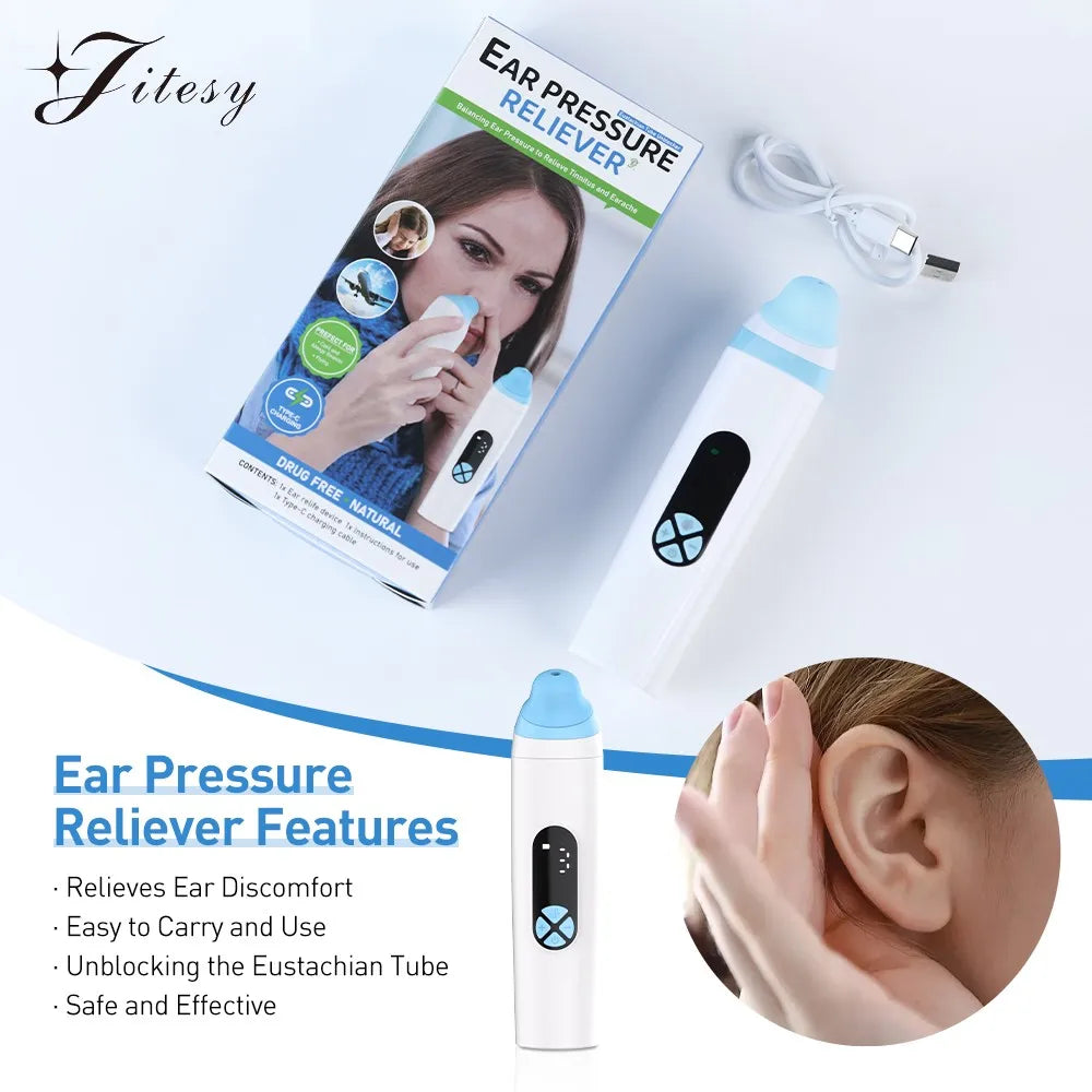 Ear Pressure Relief Device – Eustachian Tube Unblocker with 3-Speed Ad ...