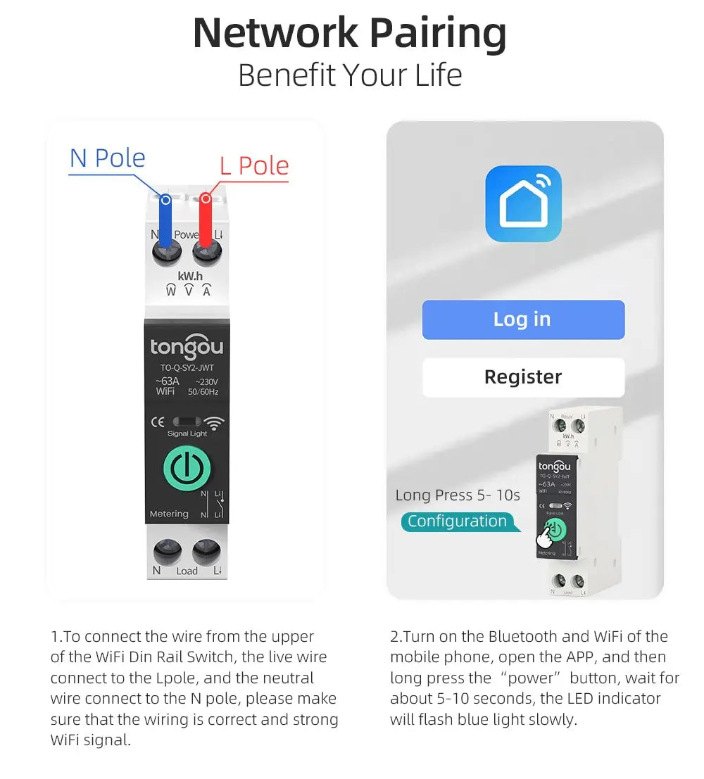 TUYA WiFi/ZigBee Smart Circuit Breaker – MCB with Over Current & Under ...