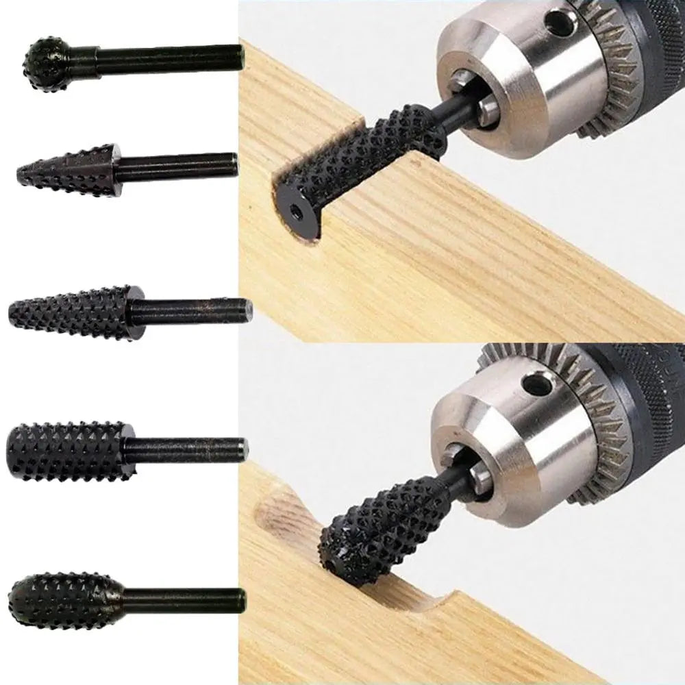 Woodworking Drill Bit Set - 1/4'' 5PCS Cutting Tools for Wood Carving ...