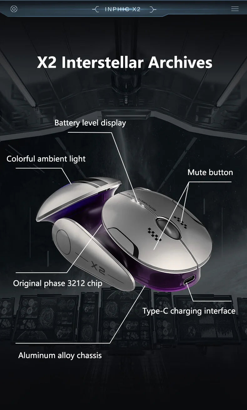 Inphic X2 Silent Bluetooth Mouse – Rechargeable Wireless Gaming & Offi – CongoBasinGroup.com