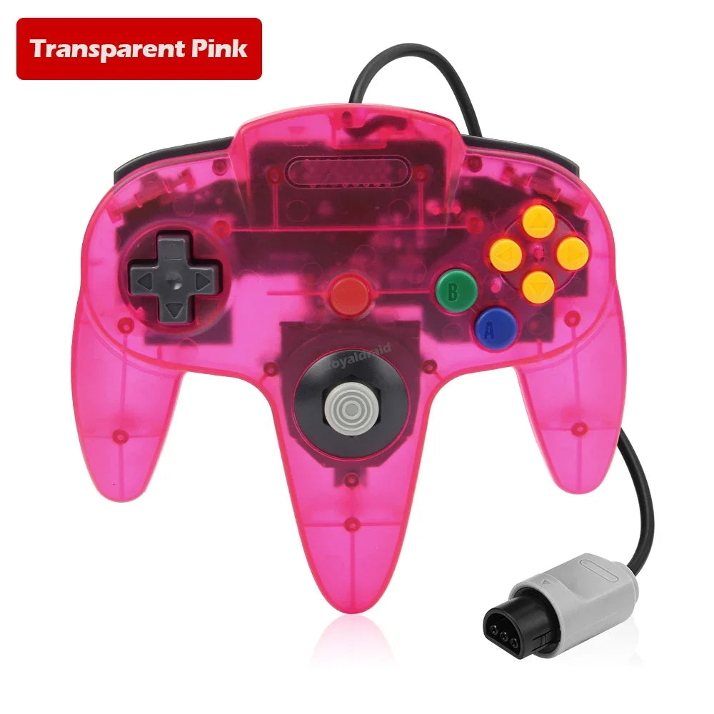 8 Color Classic Wired N64 Controller - Retro Gaming Joystick Remote Co ...