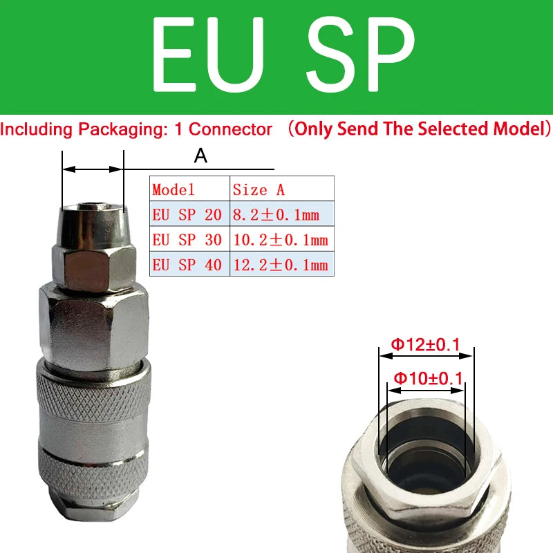 EU Pneumatic Connector Rapidities - Air Hose Fittings Coupling for Com ...