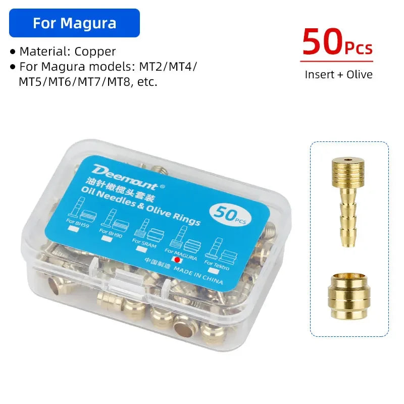 50pcs Bicycle Brake Olives & Inserts – Hydraulic Connector Replacement ...