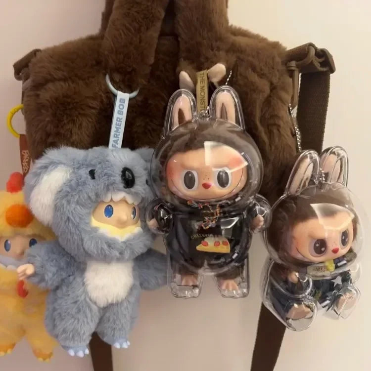 Labubu Transparent Protective Cover – Stuffed Toy Display Bag, Mini Po ...