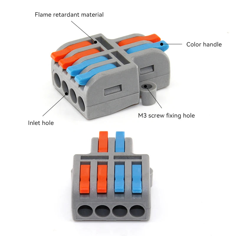 Mini Fast Wiring Cable Connectors - Universal Compact Splitter for Ele ...