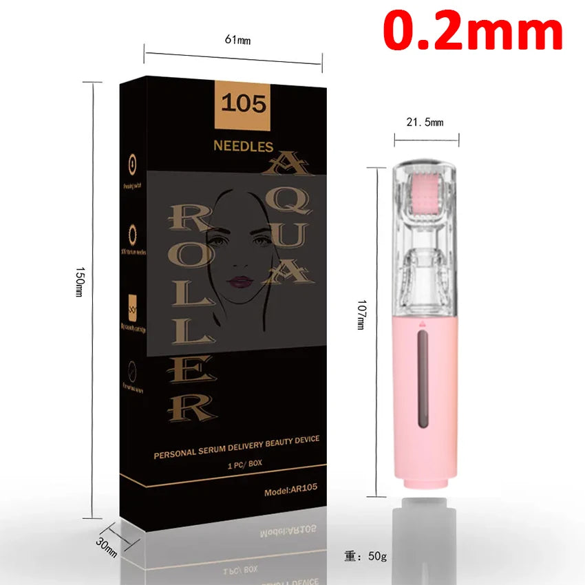 New 105 Pins Titanium Needle Derma Roller - Lip and Beard Growth Rolle ...