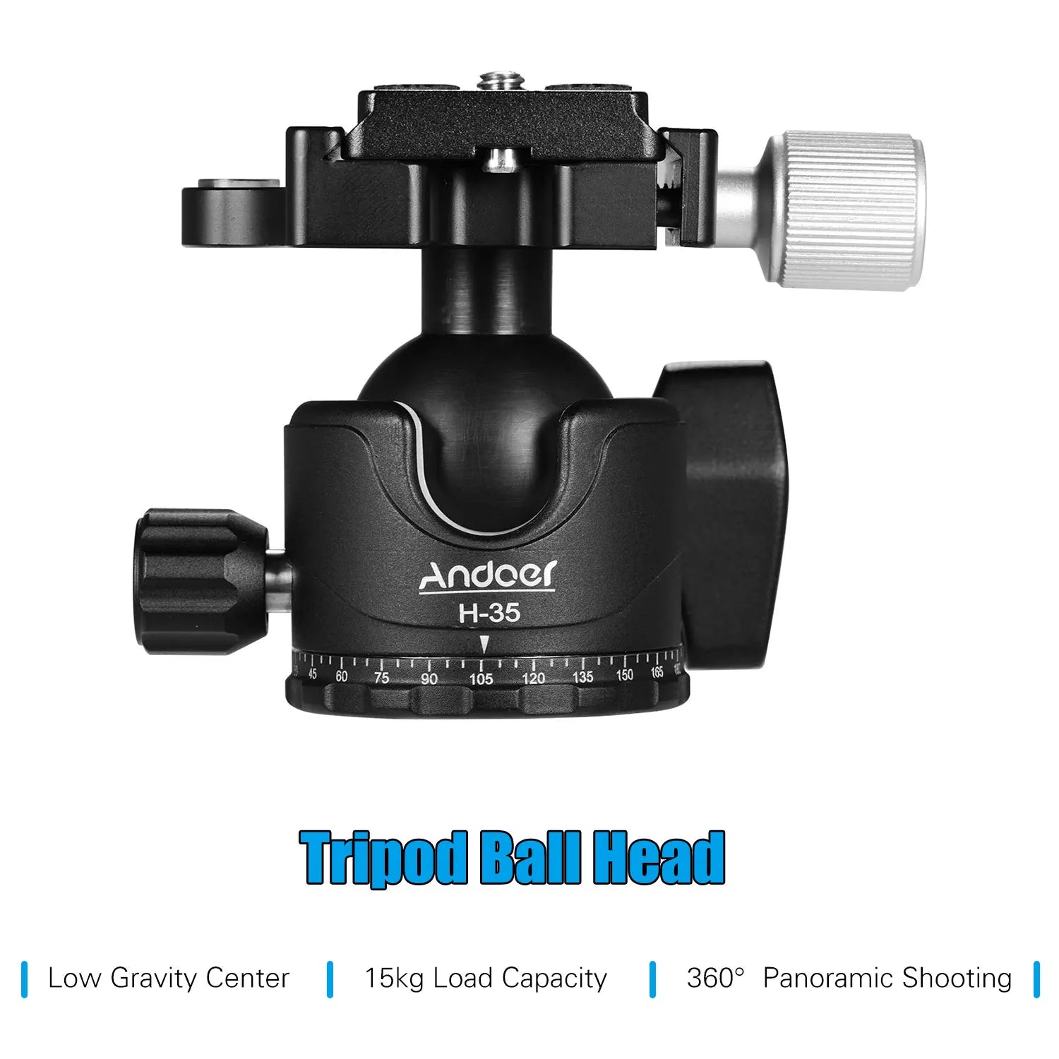 Andoer H-35 Tripod Ball Head - Panorama Ballhead Mount Adapter, U-Groo – CongoBasinGroup.com