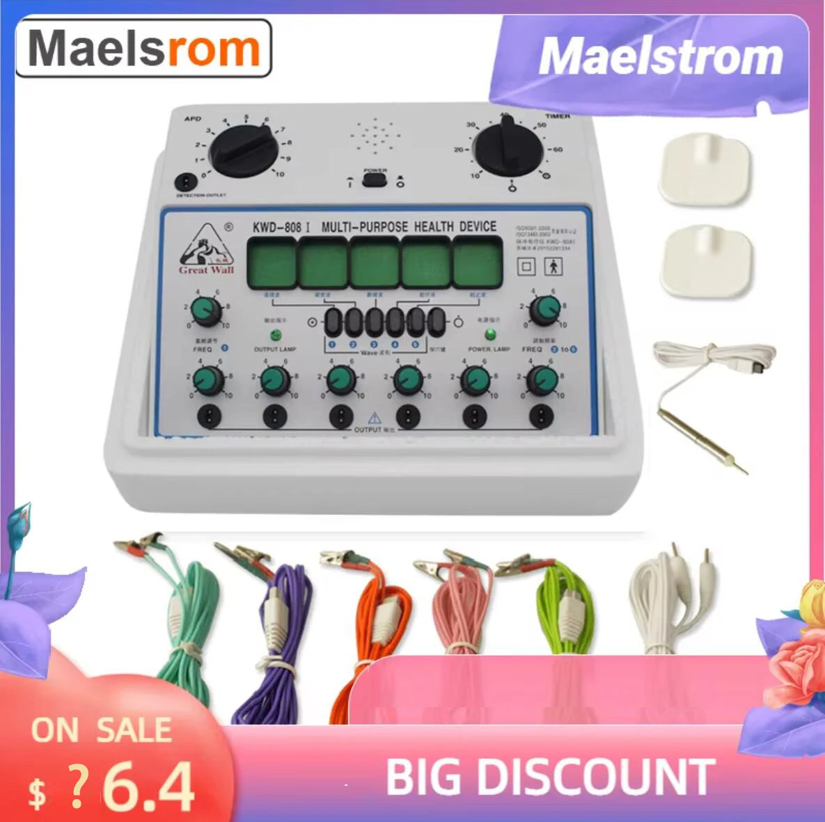 Electro Acupuncture Stimulator Machine – Nerve & Muscle Therapy with 6 ...