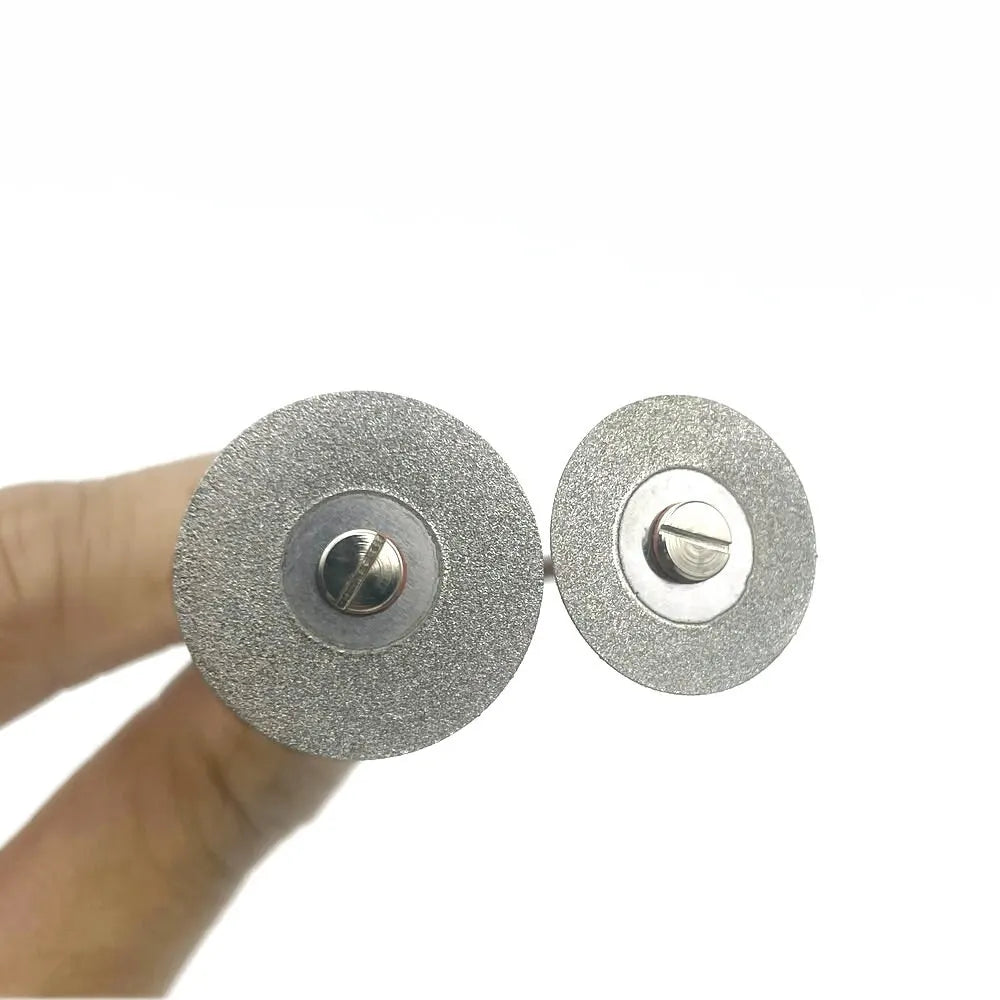 Dental Ultra-Thin Double Sided Sand Porcelain Cutting Disc Mandrel - 5 ...