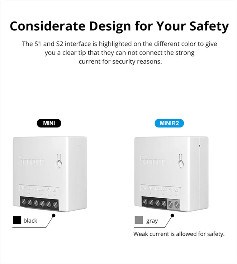 Sonoff Mini R2 WiFi Smart Switch - Remote Control, 2-Way Timer, Wirele ...