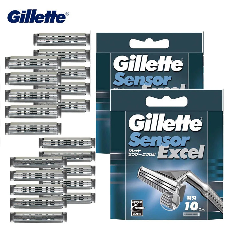 Gillette Sensor Excel Razor Blades for Men - Replacement Shaving Cartr ...