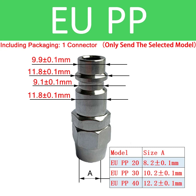 EU Pneumatic Connector Rapidities - Air Hose Fittings Coupling for Com ...