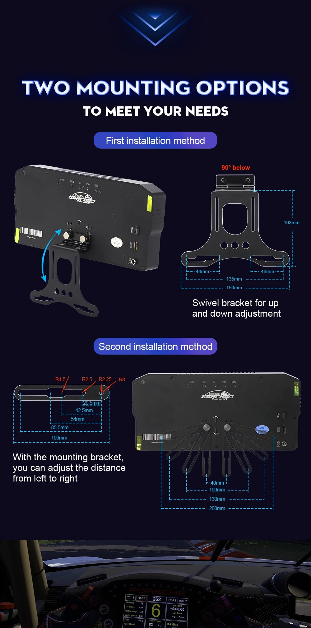 SimRuito 10.3-Inch Racing Dashboard - Sim Racing Steering Wheel Displa – CongoBasinGroup.com