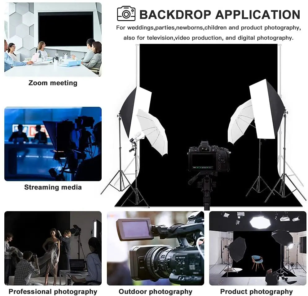 2x3M Photography Backdrop – Photo Booth & Video Background Screen Curt ...