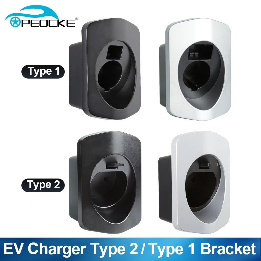 Peocke EV Charger Holder – Type 2/Type 1 Connector Socket Plug Wallbox ...