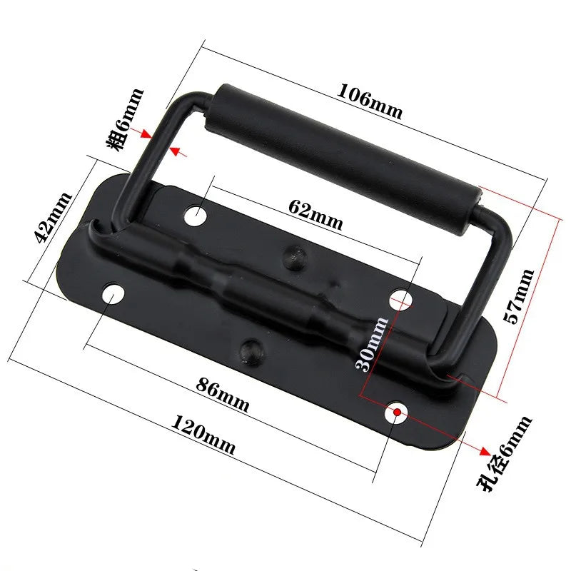Iron Spring Handle | Black Folding Handle for Luggage, Tool Boxes, Ind ...