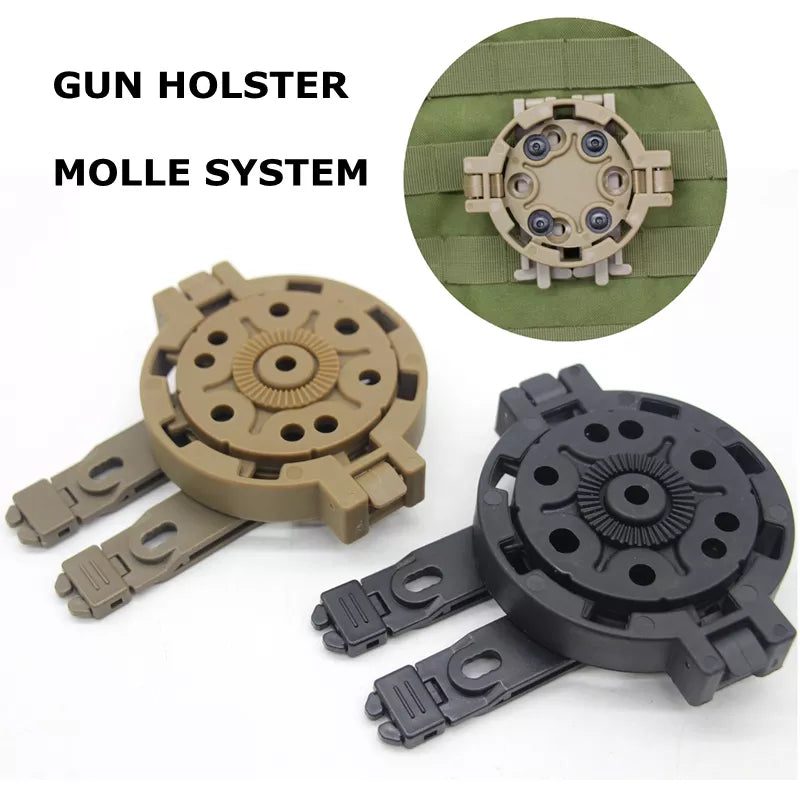 Gun Holster Molle Quick Disconnect Kit - 360 Degree Angles Platform Ad ...