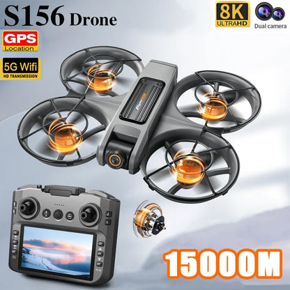 S156 GPS Foldable Drone – 8K Dual Camera, 5G WiFi, 360° Obstacle Avoid – CongoBasinGroup.com