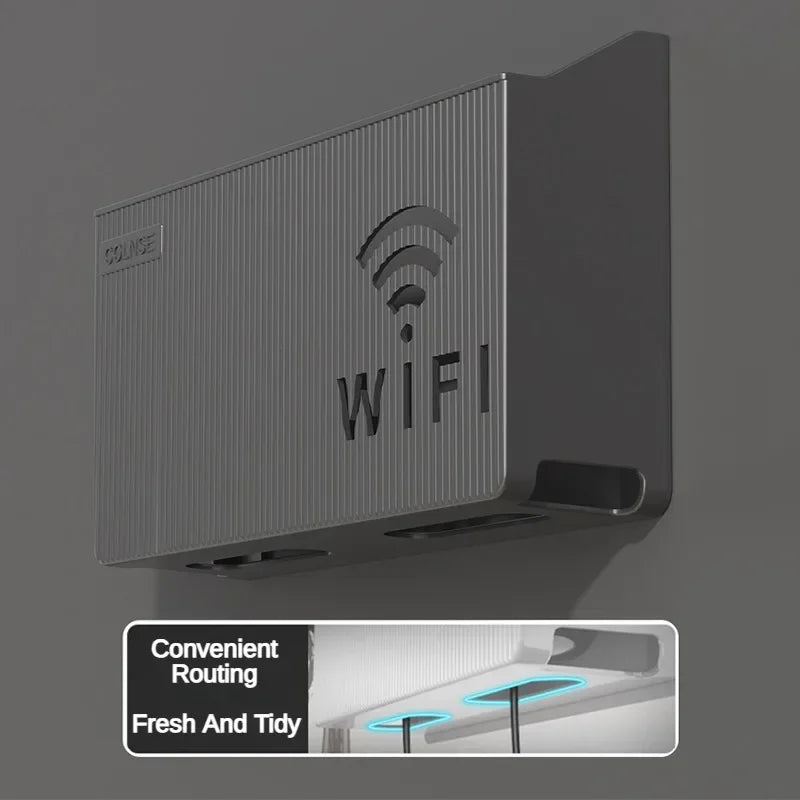 Wall-Mounted Wireless WIFI Router Shelf - ABS Plastic Storage Box, Cab ...