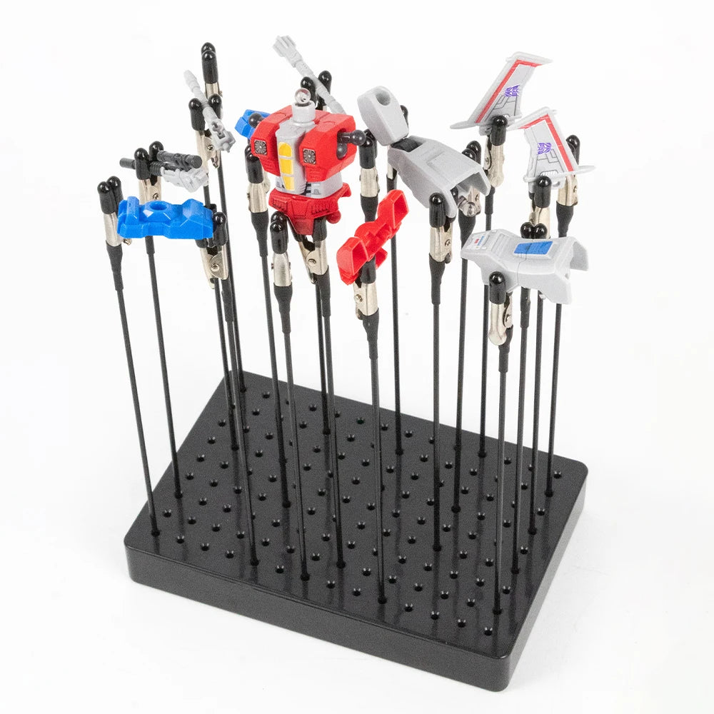Model Painting Stand Base Holder with 20 Magnetic Alligator Clips & Fl ...