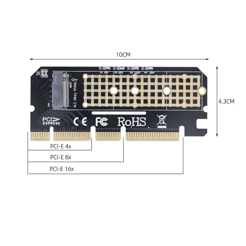 PCIe NVMe Adapter - M.2 PCI Express 3.0 X1 X4 X8 X16 Expansion Card fo ...