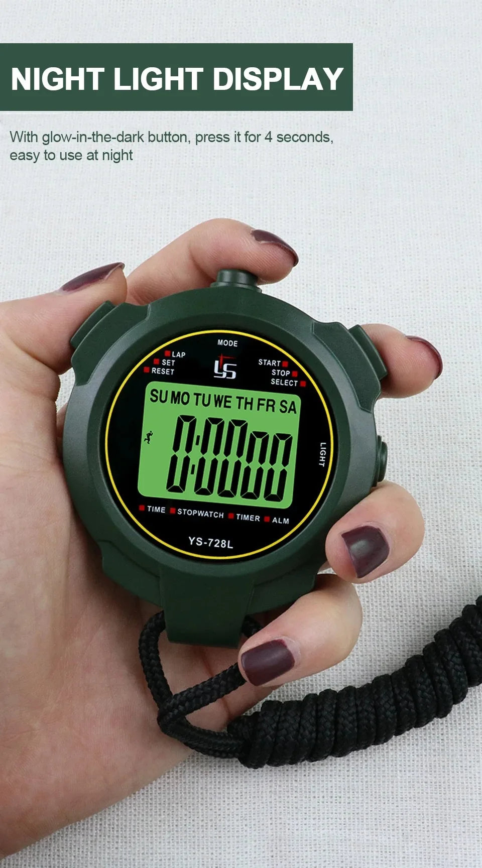 30h Chronometer Handheld Pocket Stopwatch – 0.01s Accuracy Digital Spo ...