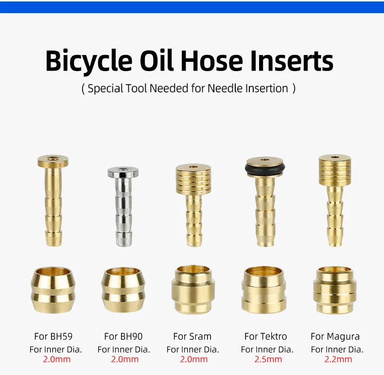 50pcs Bicycle Brake Olives & Inserts – Hydraulic Connector Replacement ...