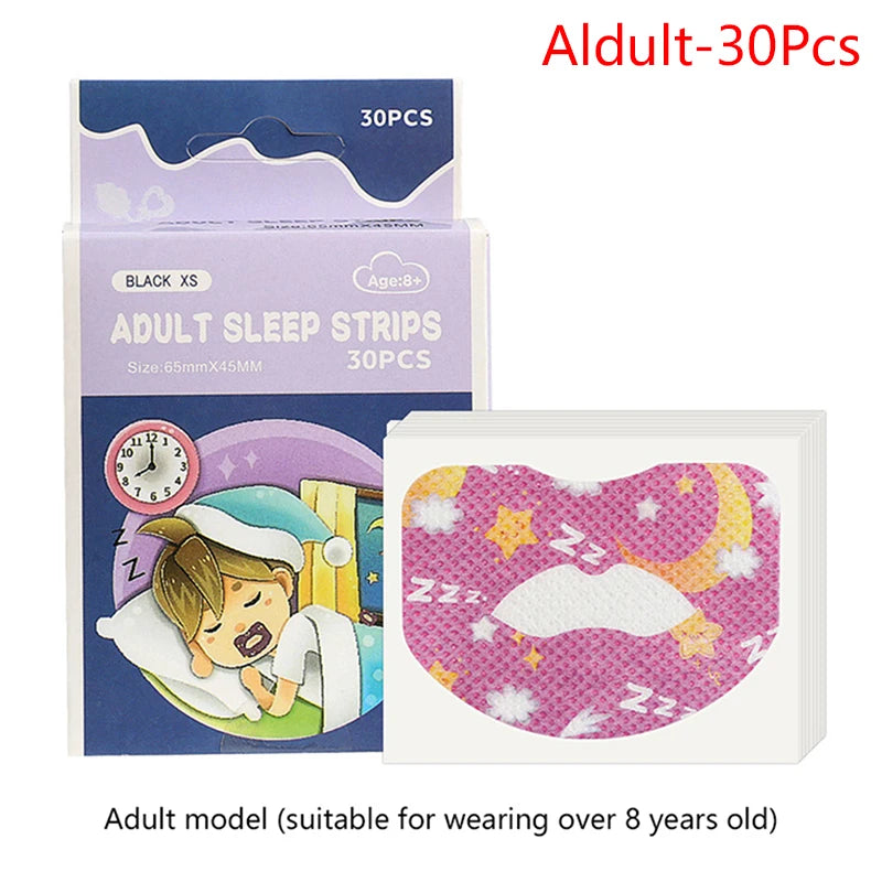 Anti-Snoring Mouth Sticker: 10/30PC Night Sleep Lip Nose Breathing Imp ...