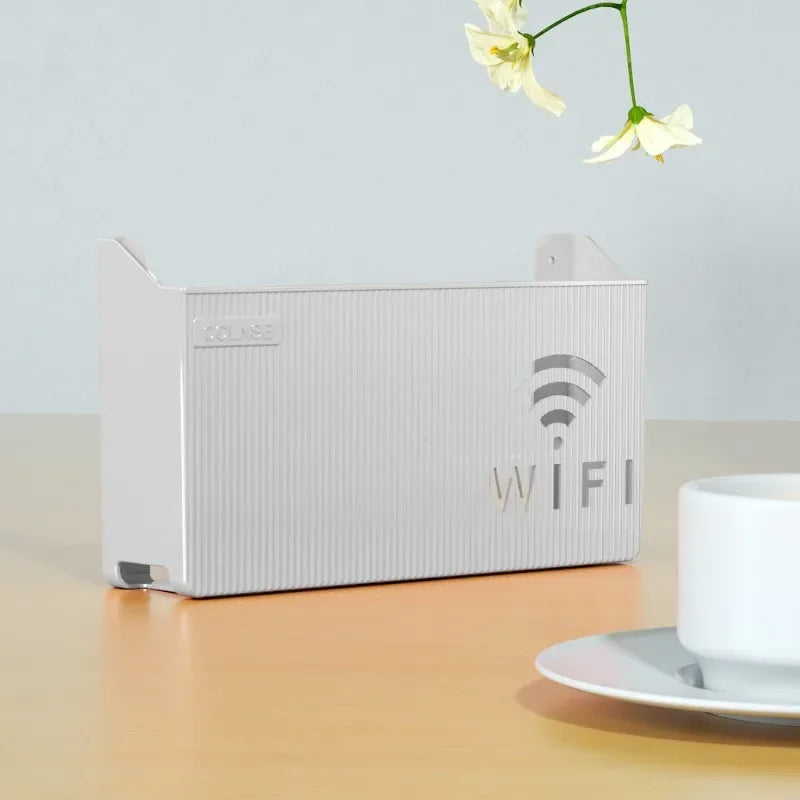 Wall-Mounted Wireless WIFI Router Shelf - ABS Plastic Storage Box, Cab ...