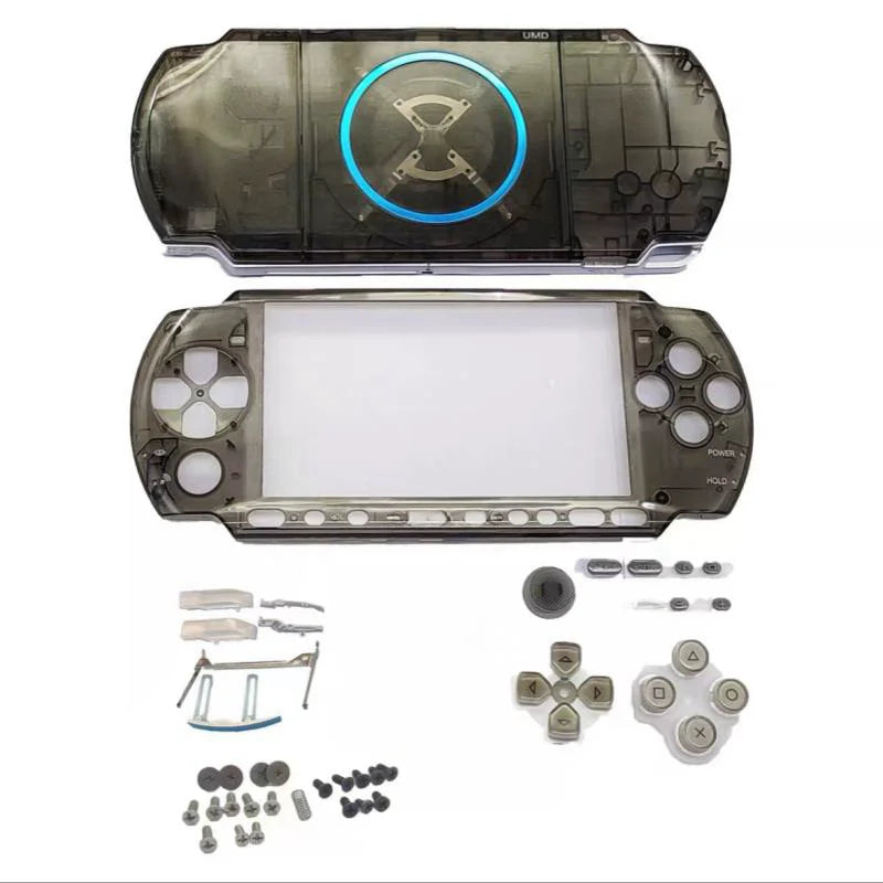 Clear Green Replacement Shell for PSP 3000/3001/3002/3003 – Front & Ba ...