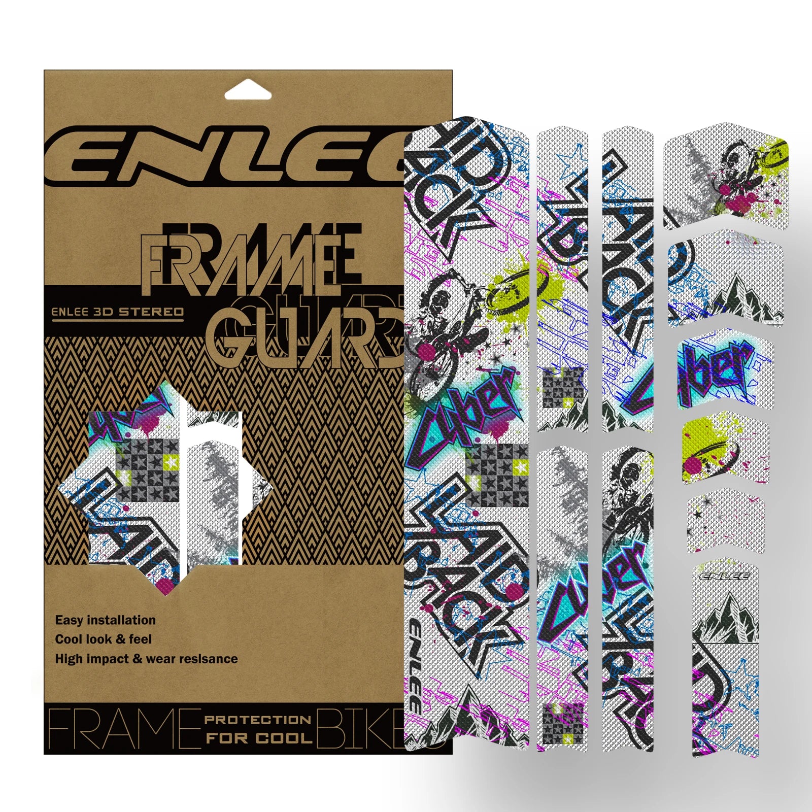 ENLEE Mountain Bike Protection Film: 3M Frame Stickers for Color Chang ...