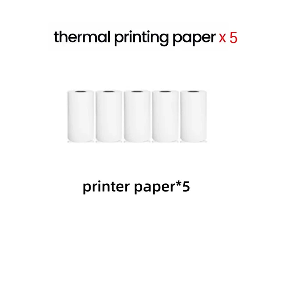 Portable HD Mini Thermal Printer - Universal 57mm Self-Adhesive Paper ...