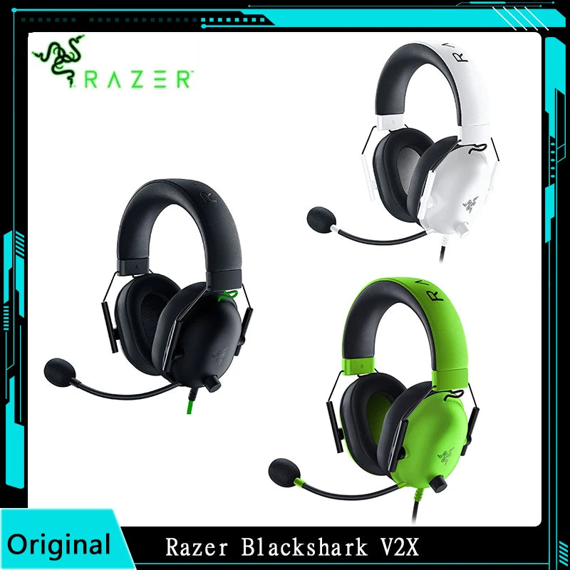 Razer BlackShark V2 X Wired Esports Headset: 7.1 Surround Sound, Advan ...
