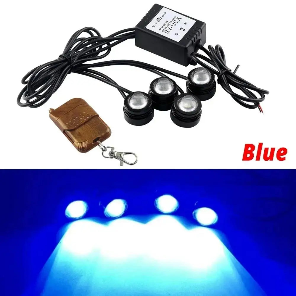 4 in 1 City Light Car LED Kit - Wireless Remote Control DRL, Eagle Eye – CongoBasinGroup.com