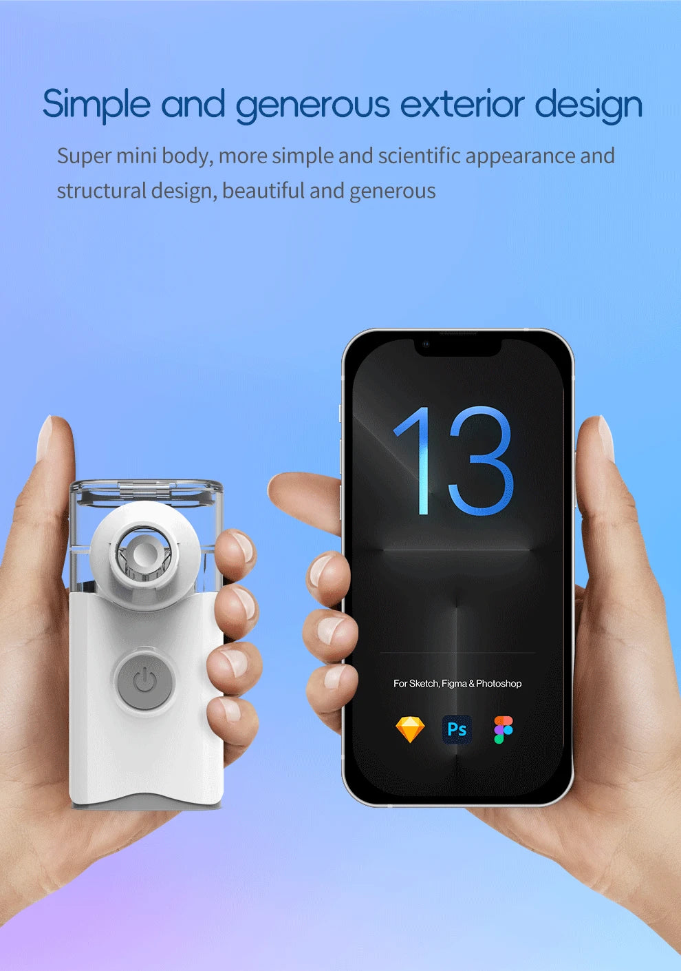 Handheld Portable Silent Mesh Nebulizer – Auto-Clean Inhaler for Kids ...