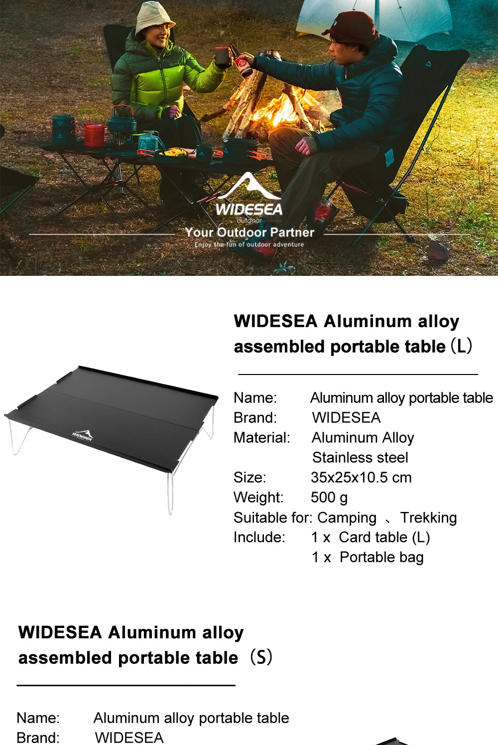 Widesea Camping Foldable Table – Ultra-Light Portable Outdoor Desk for – CongoBasinGroup.com