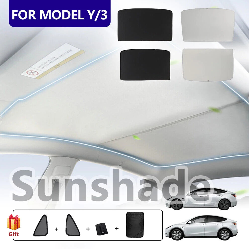 Split Sunshade for Tesla Model 3 (2017-2023) & Model Y – Front & Rear ...