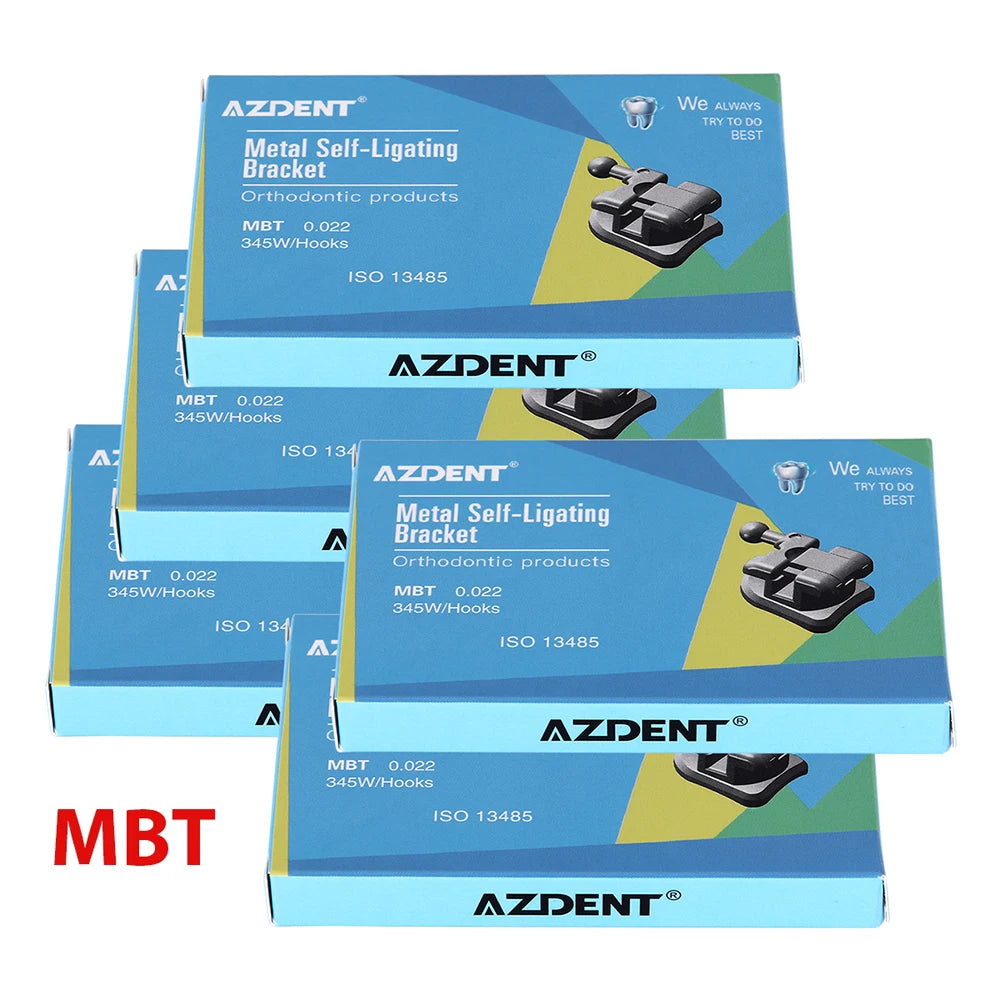 AZDENT 5 Boxes Dental Brackets – Passive Self-Ligating Orthodontic Bra ...