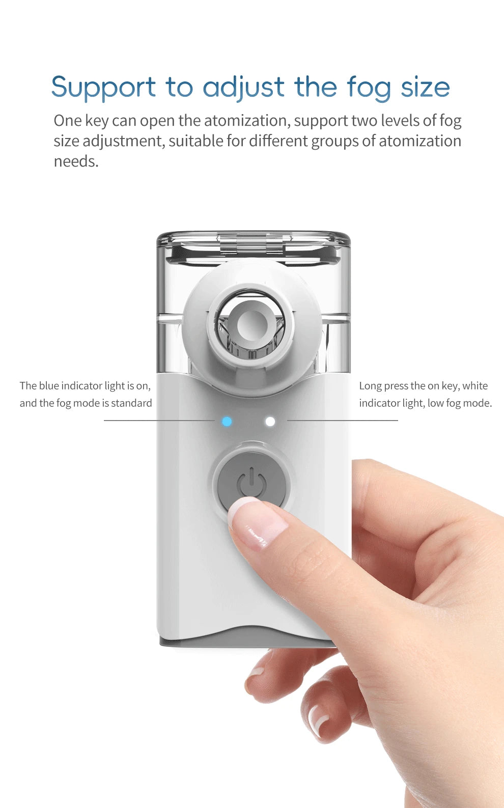 Handheld Portable Silent Mesh Nebulizer – Auto-Clean Inhaler for Kids ...