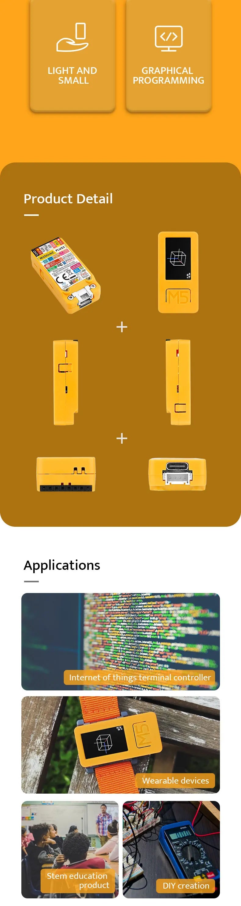 M5Stack M5StickC PLUS2 Portable IoT Development Kit - ESP32-PICO, 1.14 – CongoBasinGroup.com